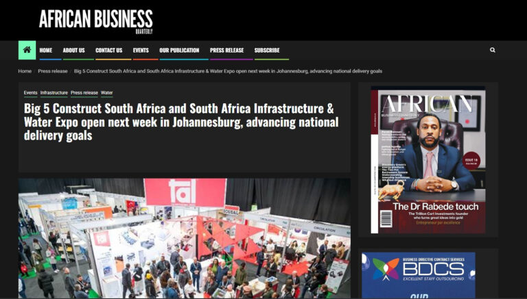 South Africa Infrastructure Expo | 9 -11 June 2026 | Gallagher ...